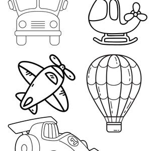 8 Pages Digital Coloring Pages Printable for Boys Kids Instant PNG ...