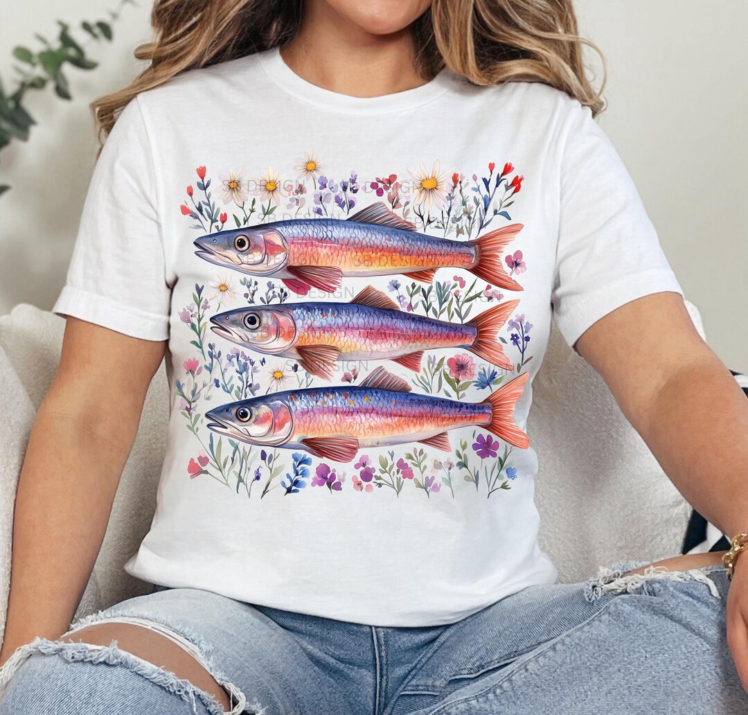 Floral Fish PNG – Artistic Watercolor Clipart, Decorative Fish With ...