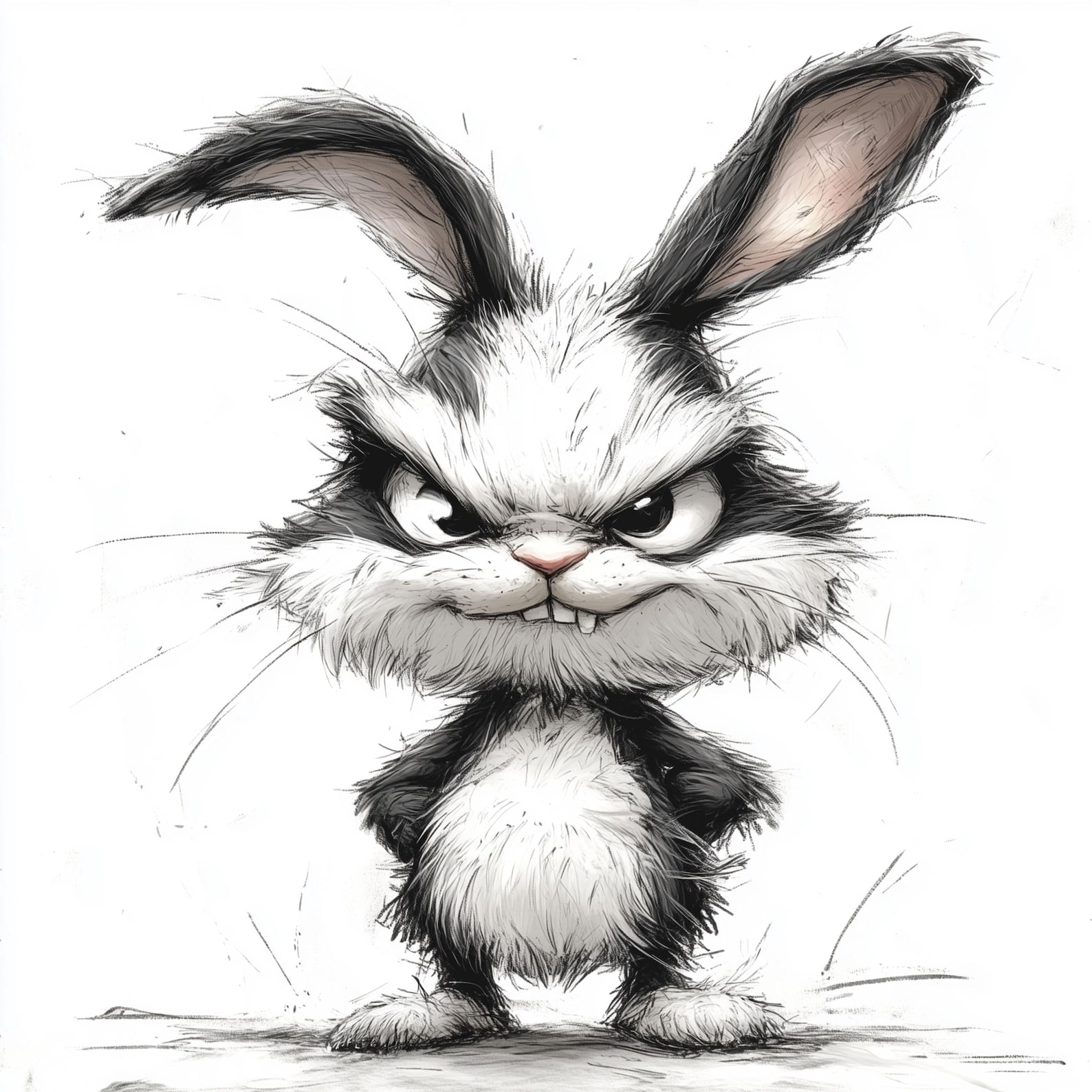 Grumpy Rabbit Clipart Set| 15 Jpgs With Angry Bunny |watercolor ...