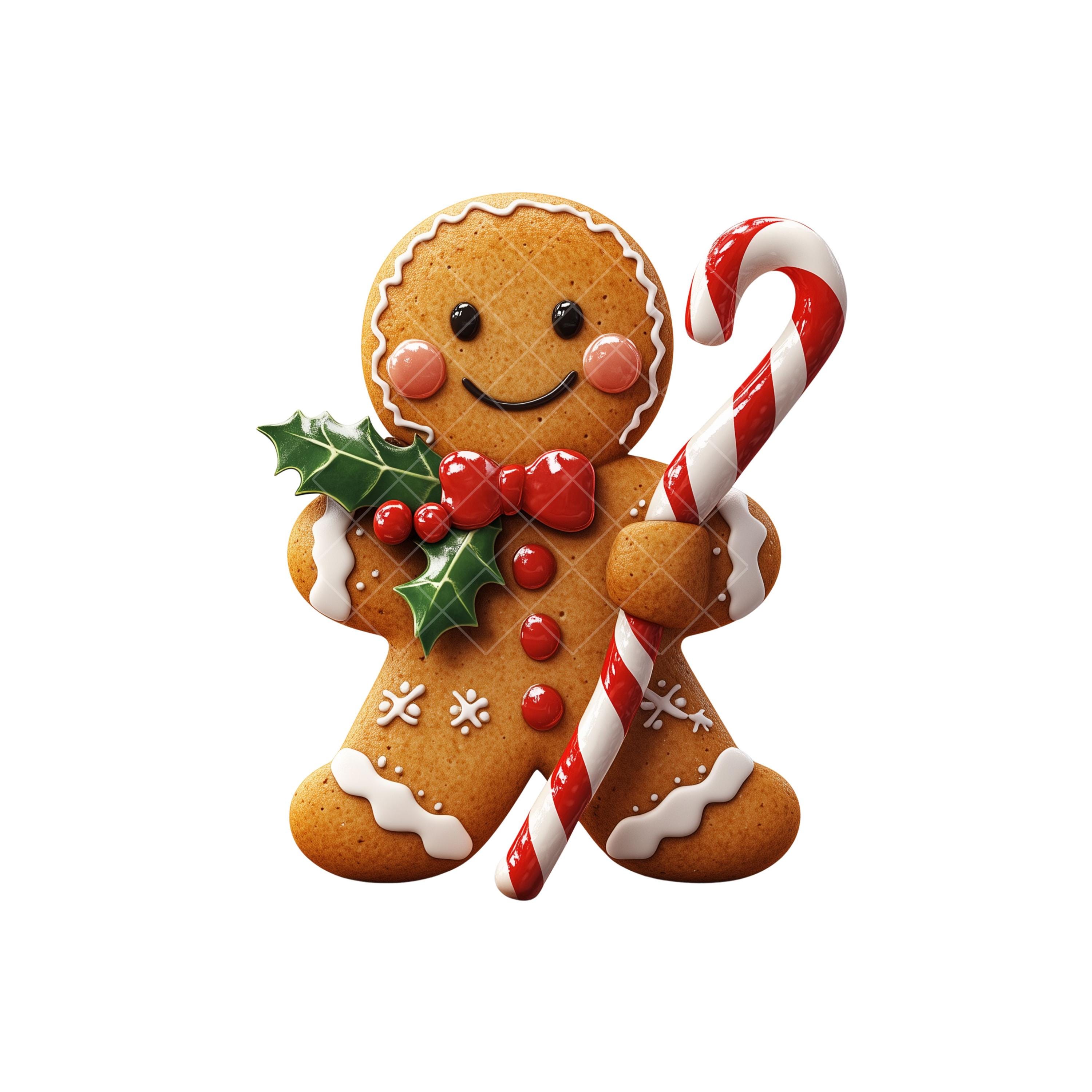 Christmas Clipart Set: Gingerbread & Holiday Decorations (12 PNG ...