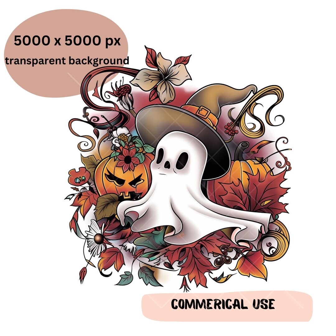 Spooky Halloween PNG Clipart for Commercial Use Seasonal Decor Trick or ...