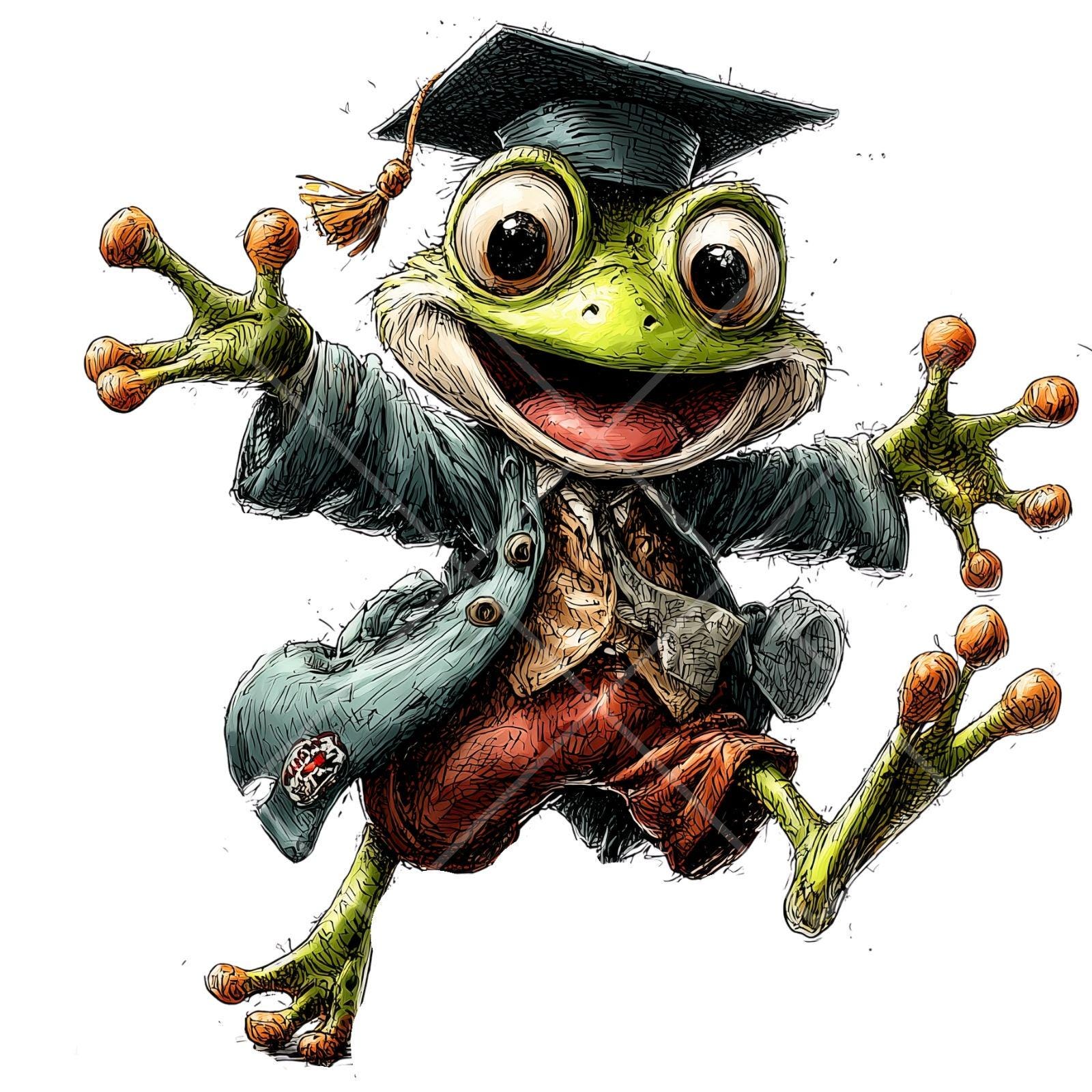 Graduation Animal Clipart Set, 18 PNG Cute Graduation Animals ...