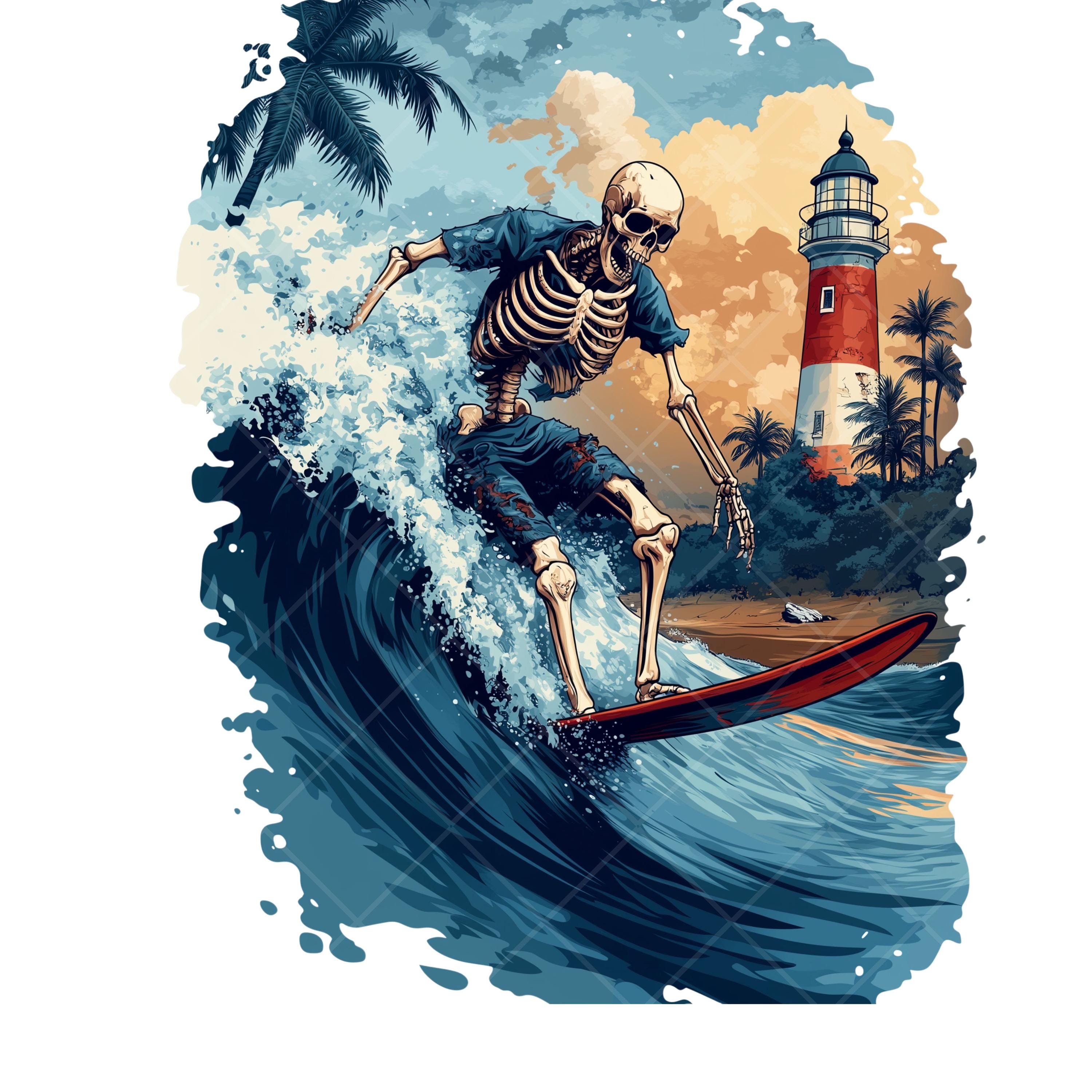 Skeleton Surfer Clipart Bundle – 11 PNG Transparent Backgrounds ...