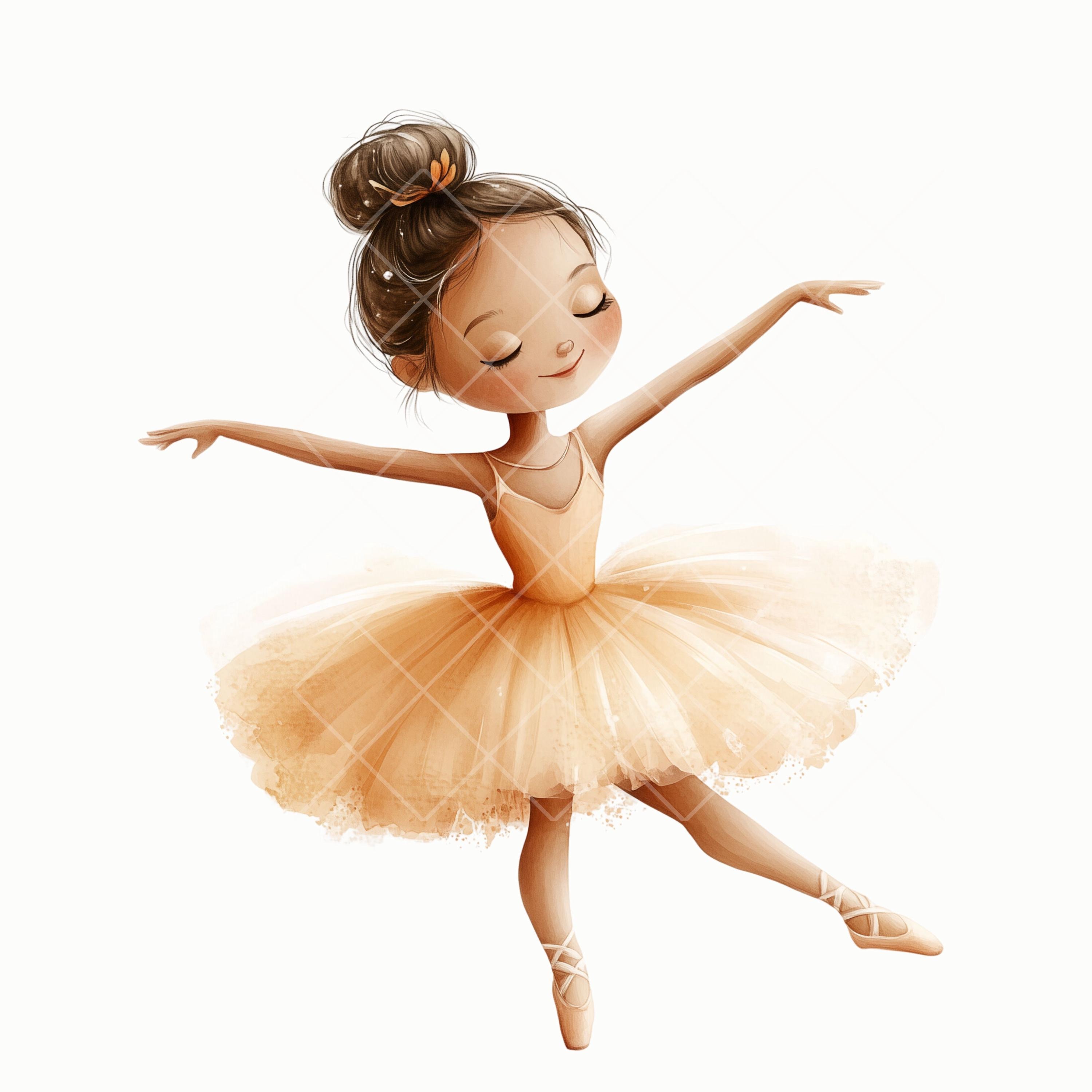 10 Little Black Girl Ballerina Clipart, Ballet Dancer, Printable ...