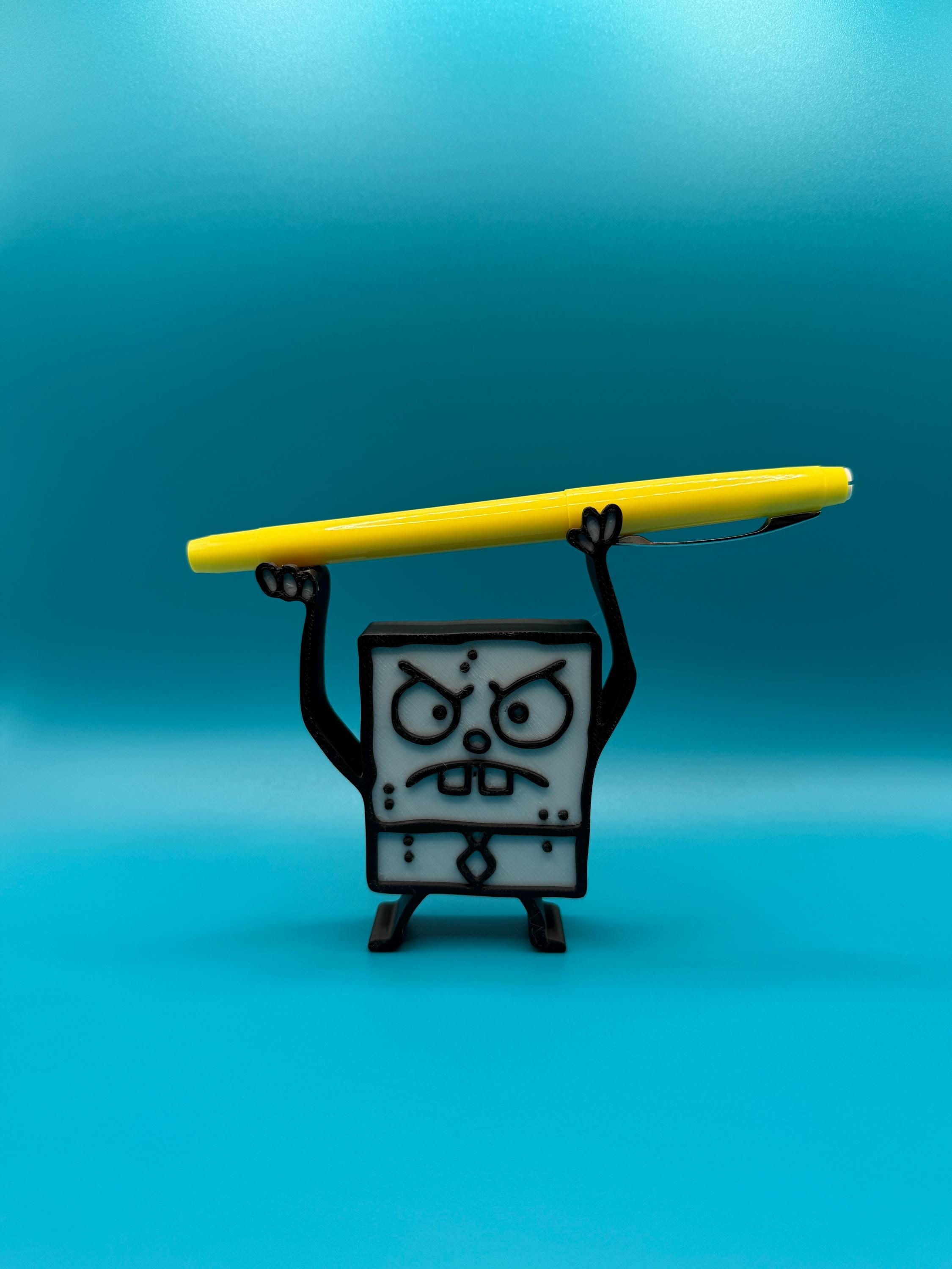 3D Angry Doodlebob Pencil & Joint Holder - Etsy