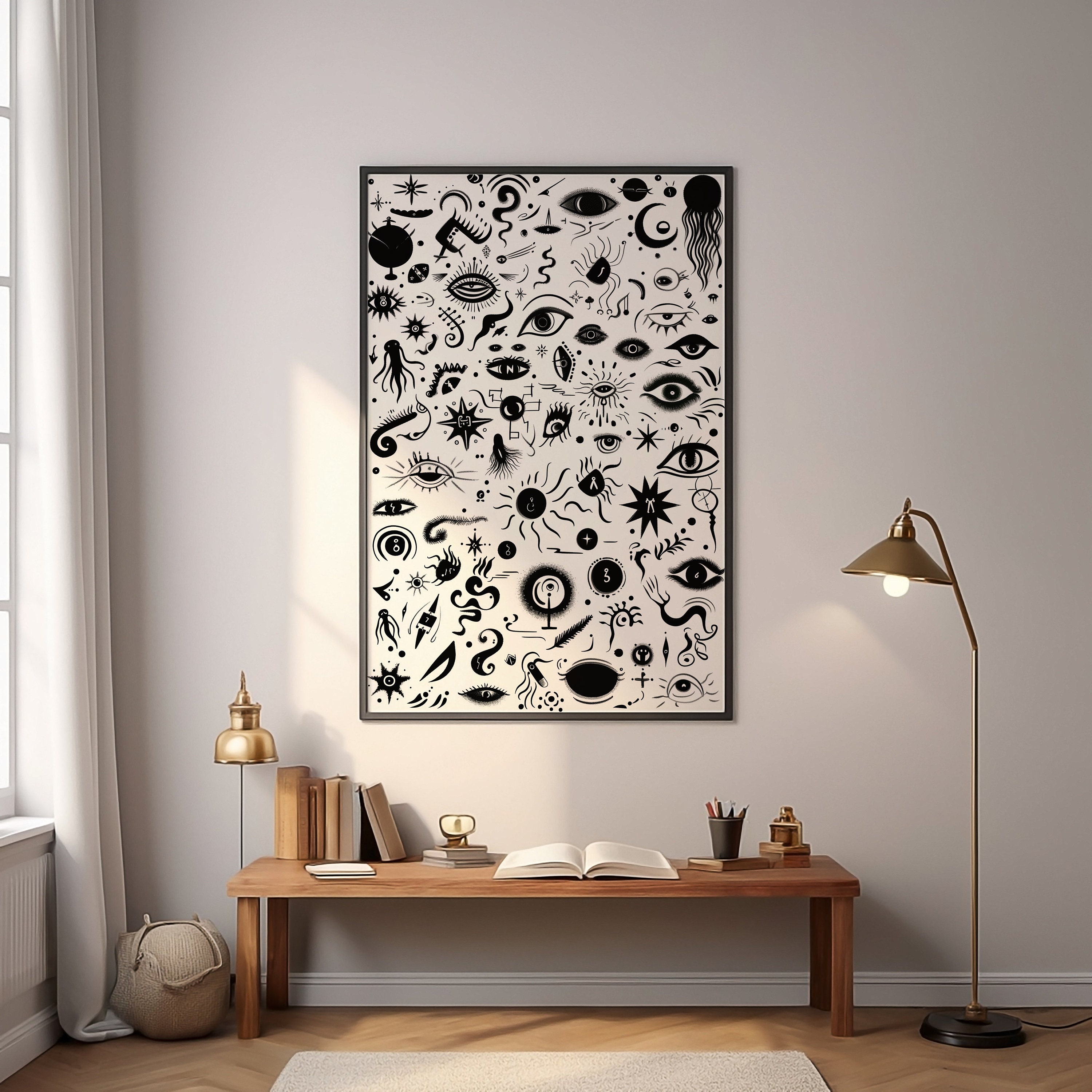 Mystic Spirital Digital Wall Art, Spiritual Energy Art, Printable ...