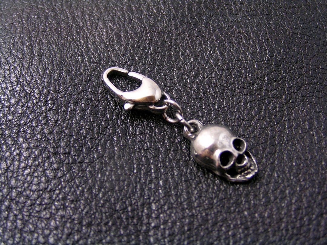Zipper Pull With Skull Charm, Great Biker Gift, P220 - Etsy