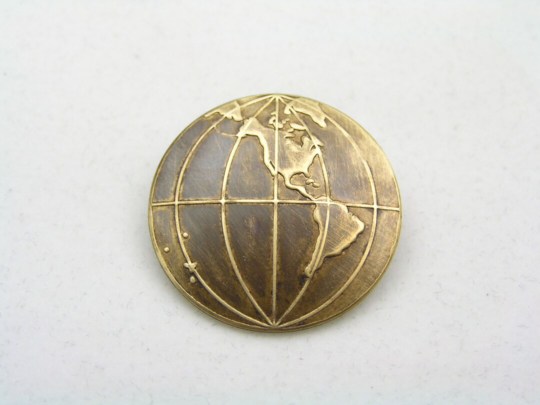 Globe Pin Globe Tie Tack World Globe Pin Gift for Men - Etsy
