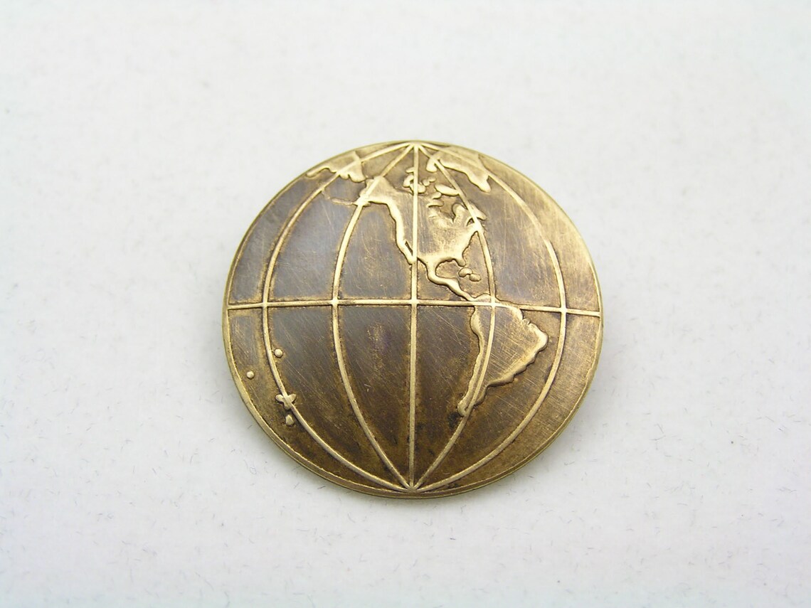Globe Pin Globe Tie Tack World Globe Pin Gift for Men - Etsy