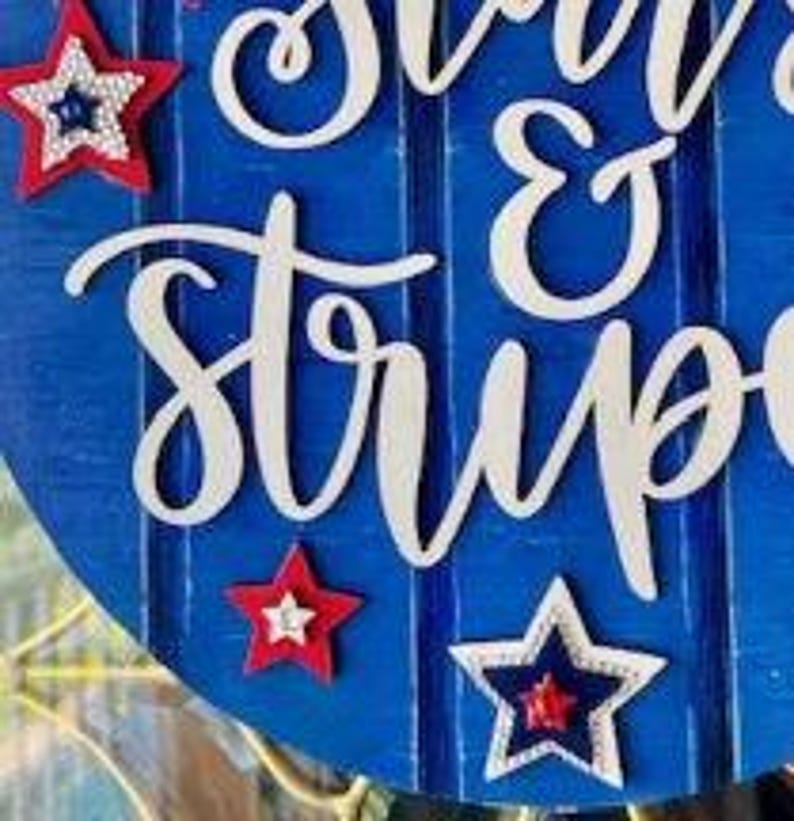 Patriotic Door Hanger, 4th of July, Labor Day, Memorial Day, Americana ...