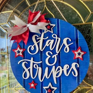 Patriotic Door Hanger, 4th of July, Labor Day, Memorial Day, Americana ...