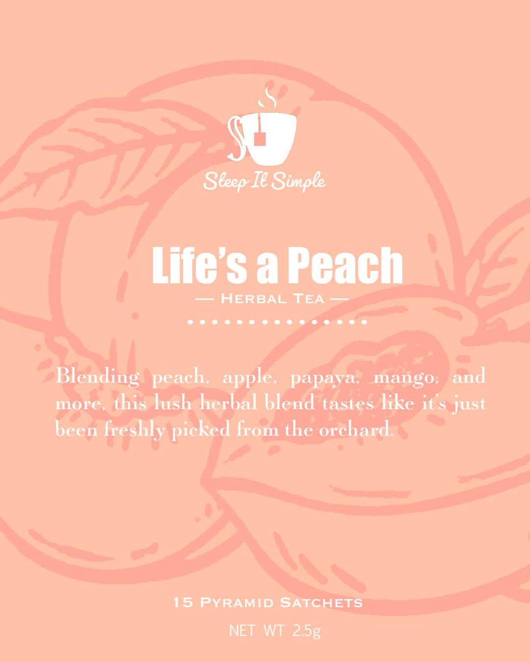 Life's a Peach, Herbal Infusion in Pyramid Sachets - Etsy