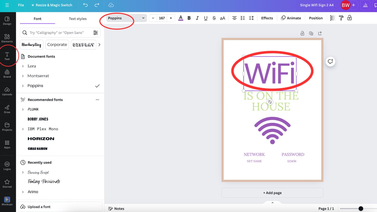 Airbnb Wifi Sign, Editable Wifi Sign Template, Custom Canva Wifi ...