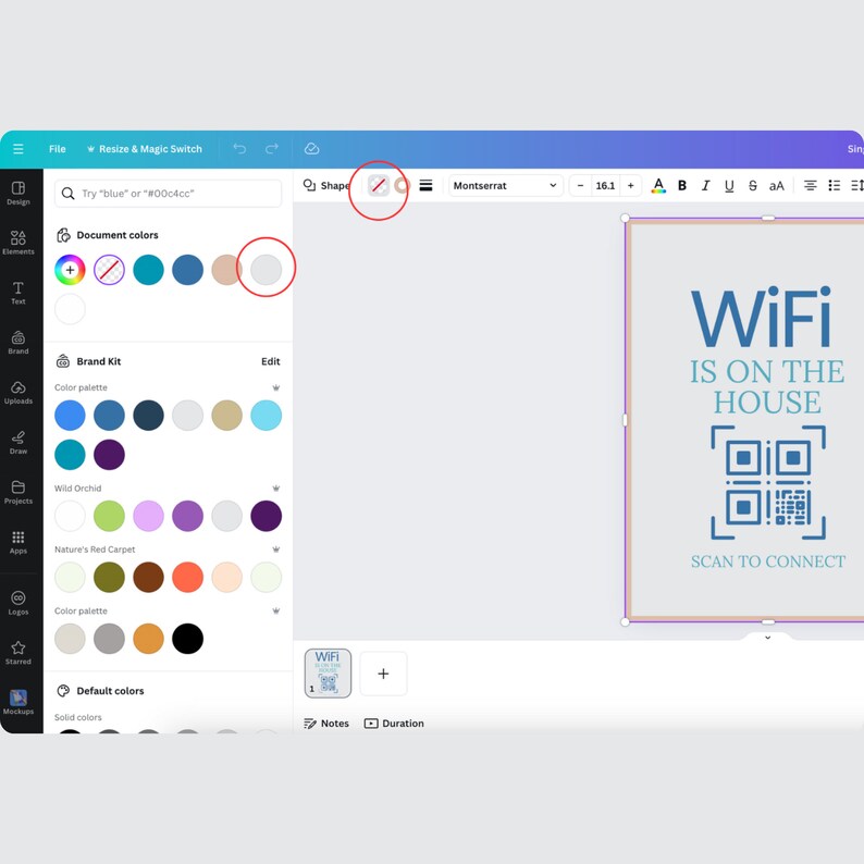 Airbnb Wifi Sign, Editable Wifi Sign Template, QR Code Canva Wifi ...
