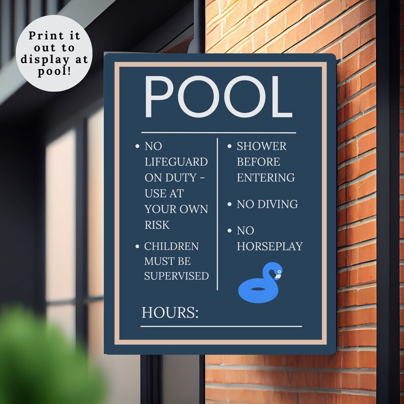 Super Host Pool Rules Sign, Printable Airbnb Signage, Custom VRBO ...