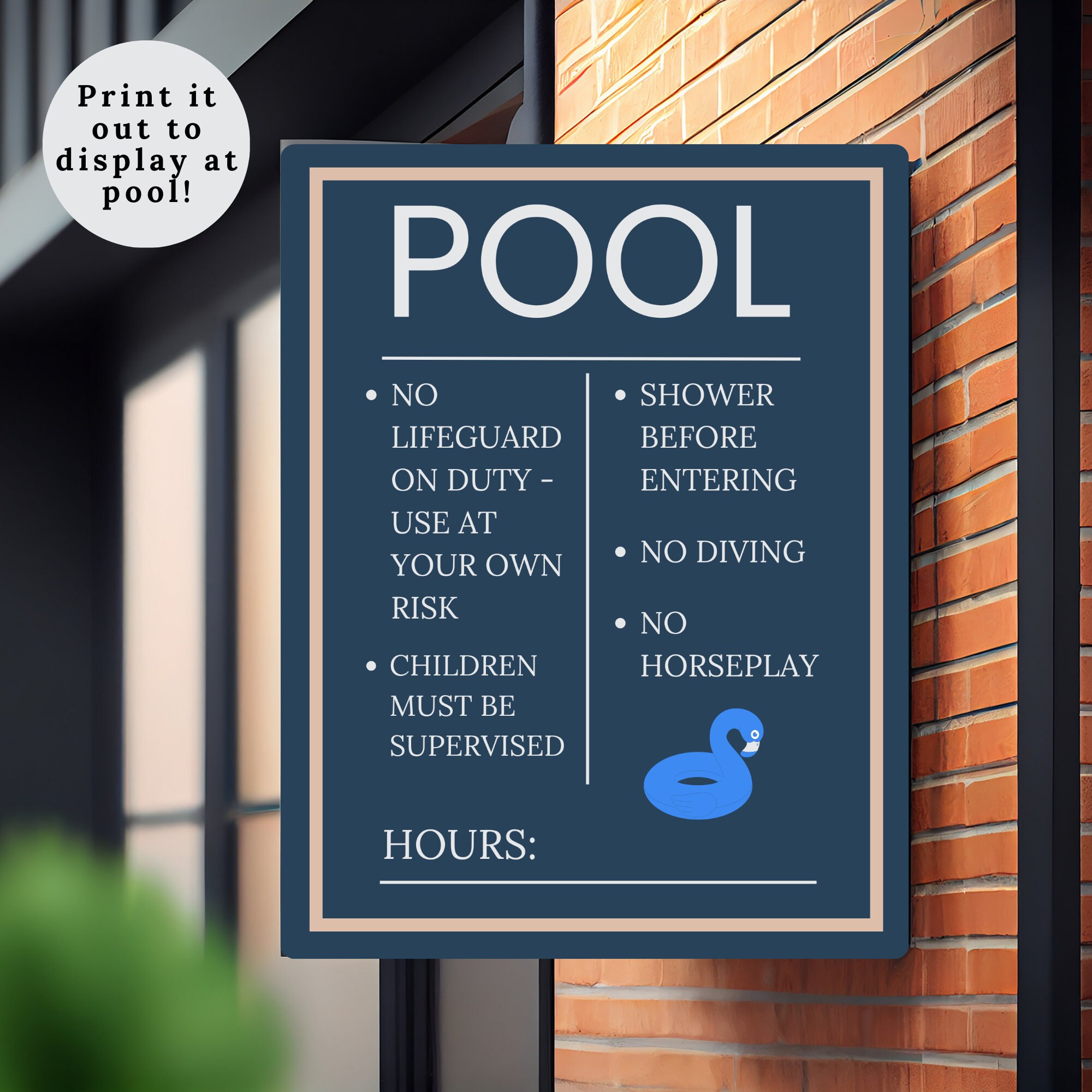 Super Host Pool Rules Sign, Printable Airbnb Signage, Custom VRBO ...