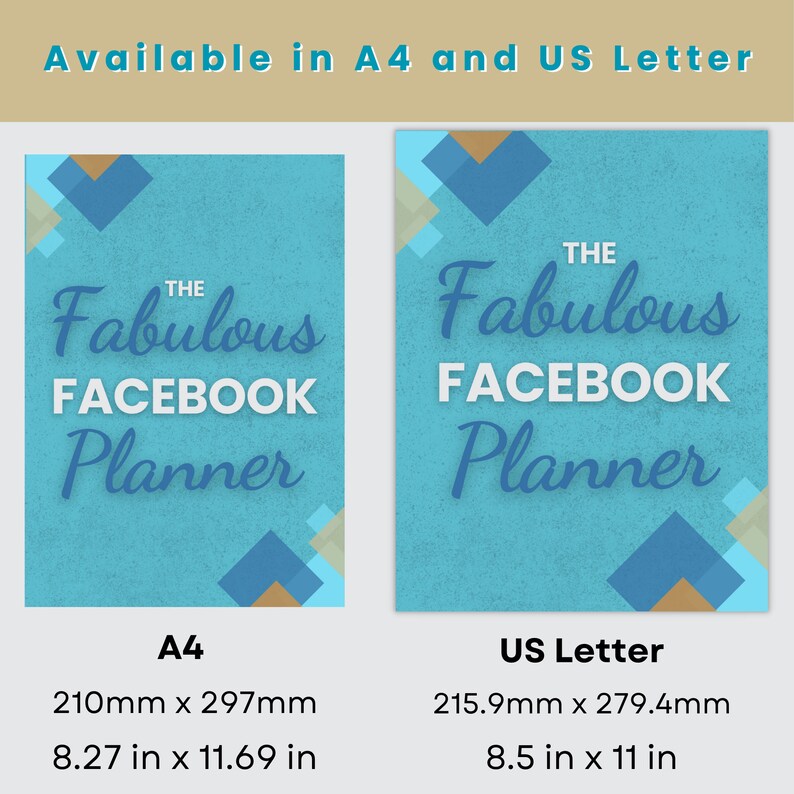 Printable Facebook Planner, Digital Social Media Organizer, Marketing ...