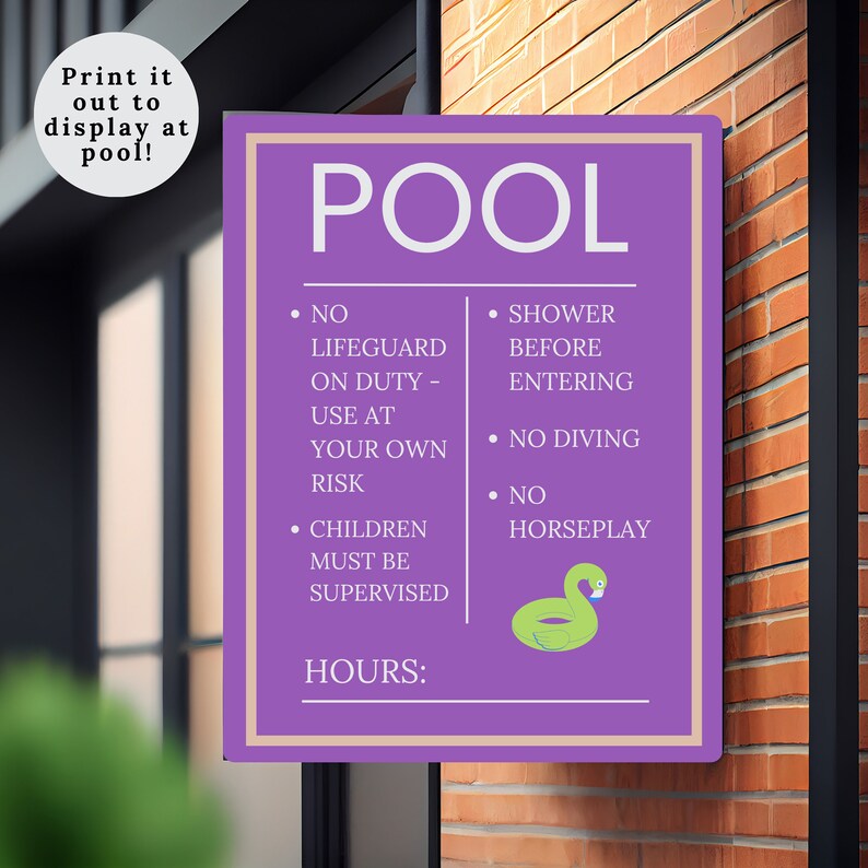 Super Host Pool Rules Sign, Printable Airbnb Signage, Custom VRBO ...