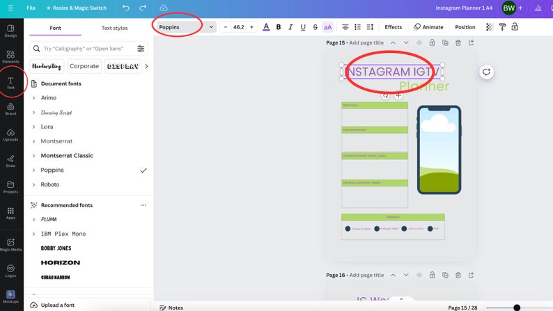 Printable Instagram Planner, Digital Social Media Organizer, Marketing ...
