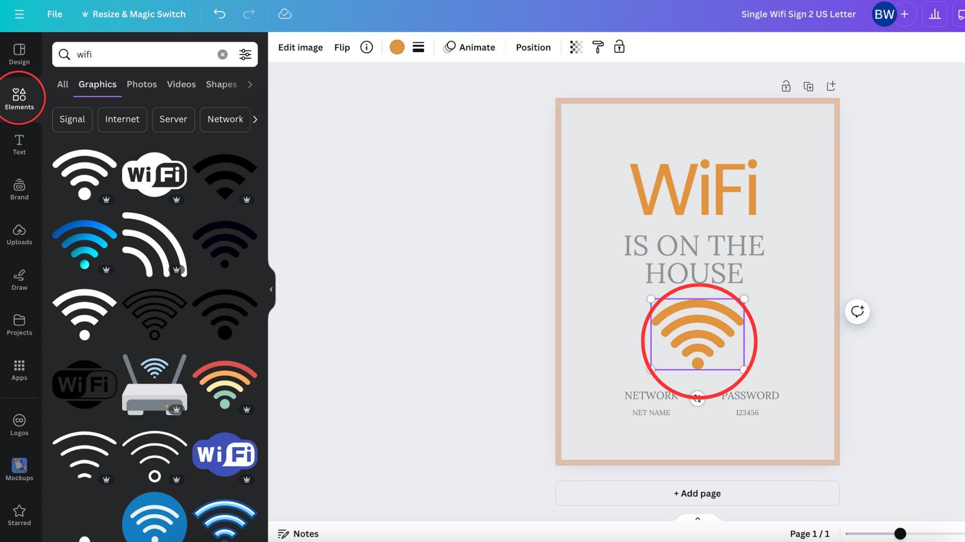 Airbnb Wifi Sign, Editable Wifi Sign Template, Custom Canva Wifi ...