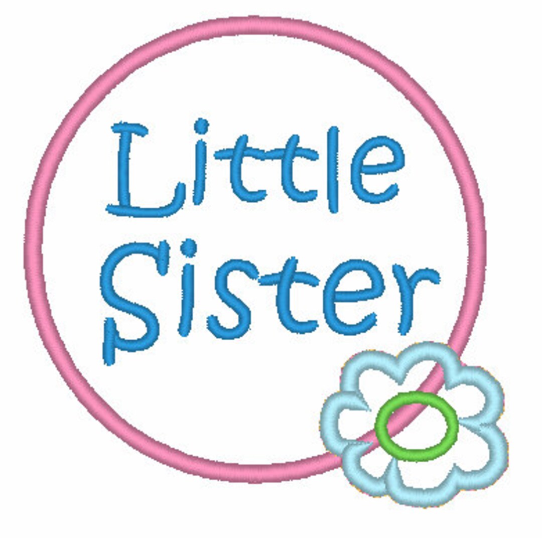 Little Sister Applique Design 003 - Etsy