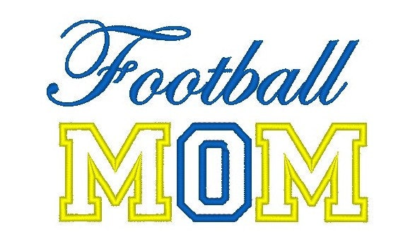 Football Mom Appliqué Machine Embroidery Design - Etsy
