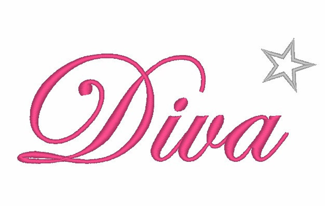 Diva Machine Embroidery Design - Etsy
