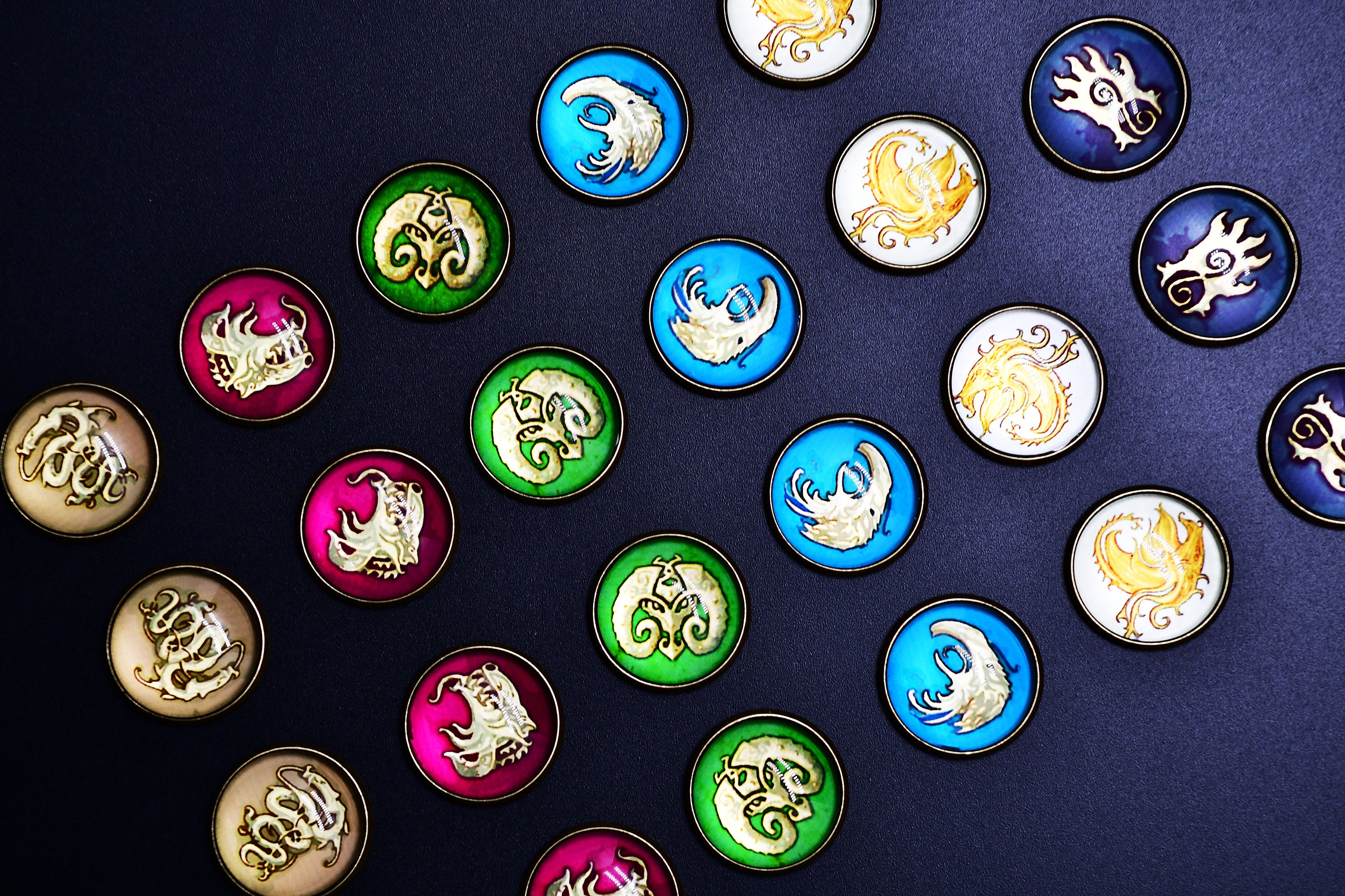 Blood Rage Clan Tokens | Bear | Serpent | Wolf | Raven | Stag | Ram ...