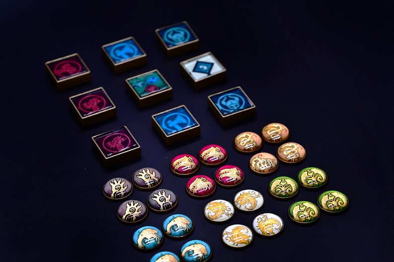 Blood Rage Clan Tokens | Bear | Serpent | Wolf | Raven | Stag | Ram ...