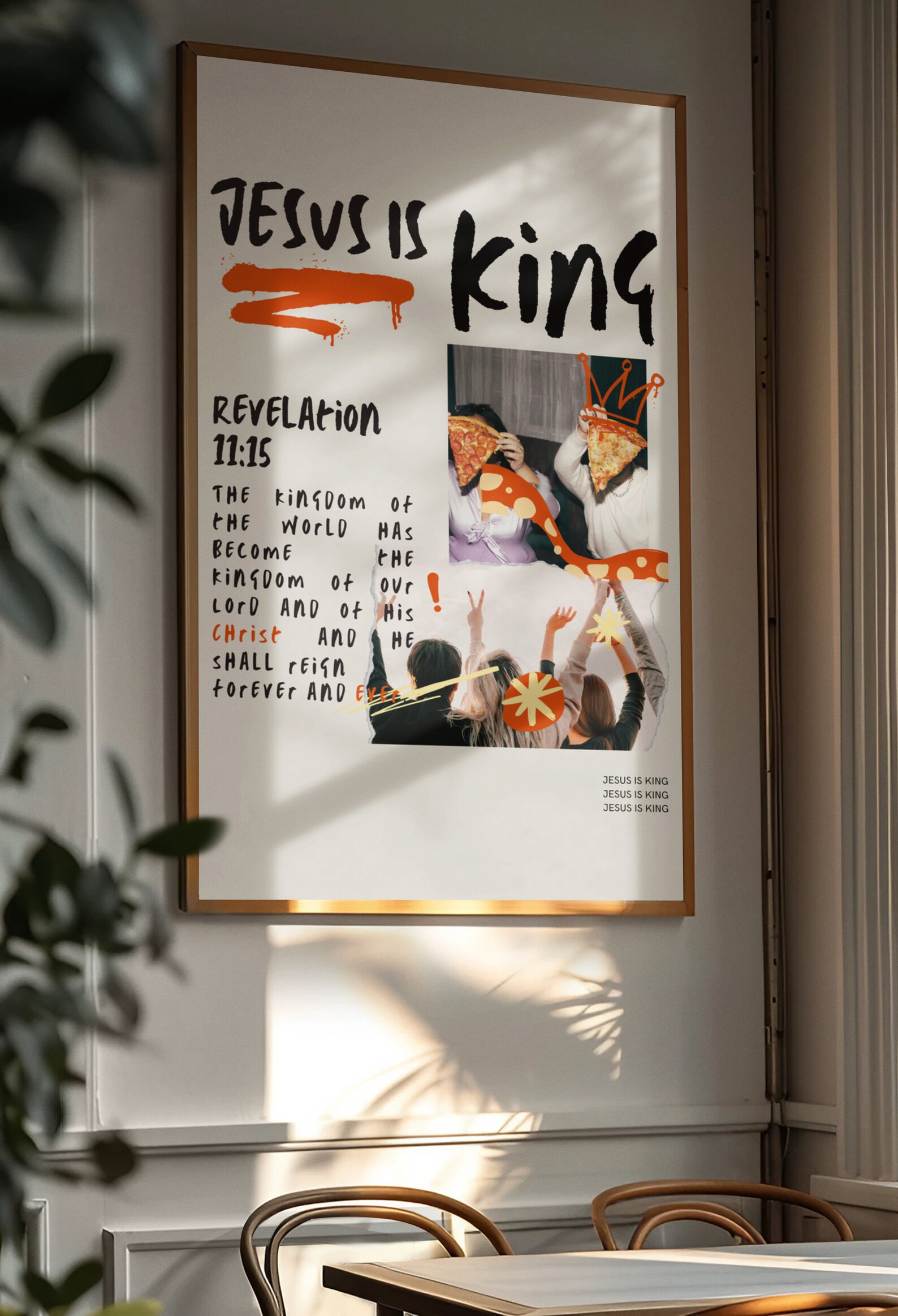 Trendy Aesthetic Christian Urban Wall Art - Jesus is King (2nd Ed ...