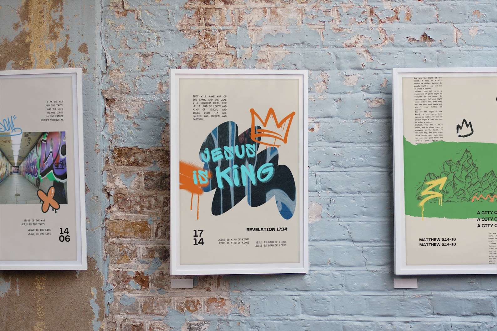 BUNDLE Trendy Aesthetic Christian Urban Wall Art | Graffiti Street Art ...