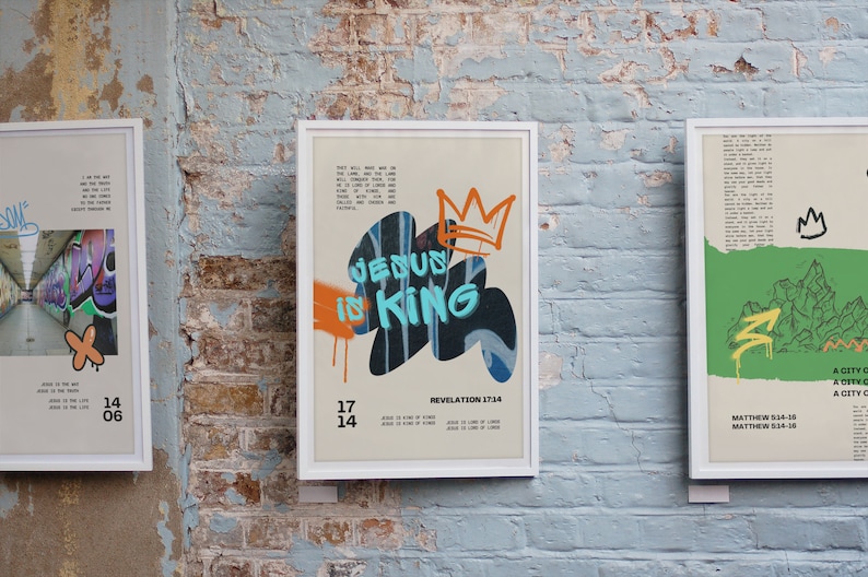 BUNDLE Trendy Aesthetic Christian Urban Wall Art | Graffiti Street Art ...
