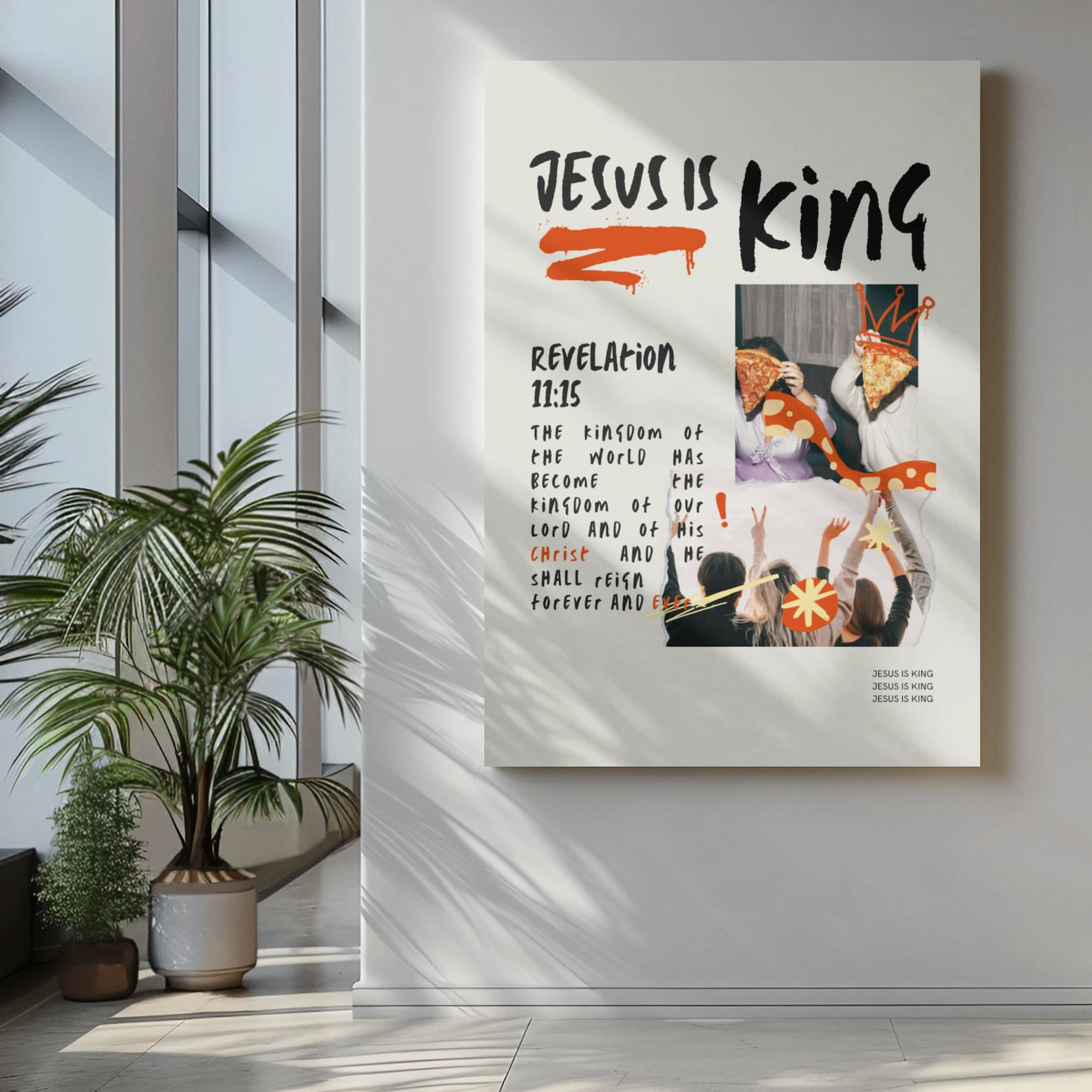 Trendy Aesthetic Christian Urban Wall Art - Jesus is King (2nd Ed ...