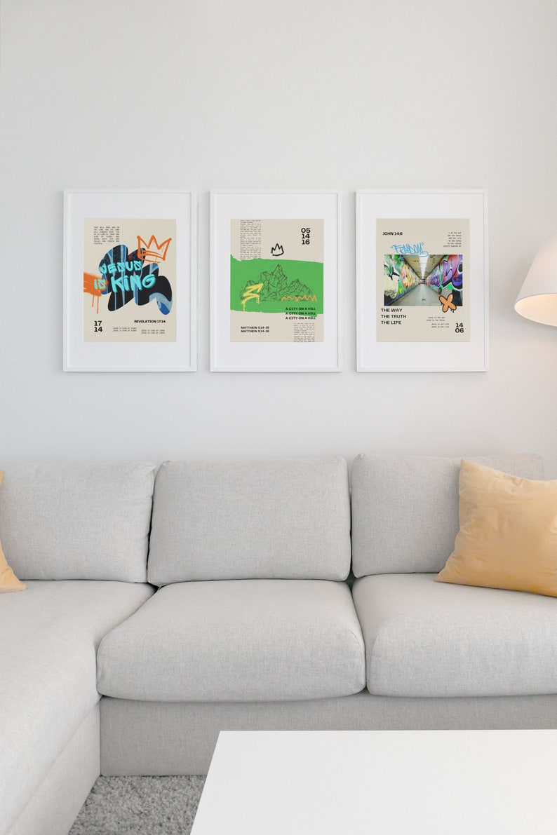 BUNDLE Trendy Aesthetic Christian Urban Wall Art | Graffiti Street Art ...