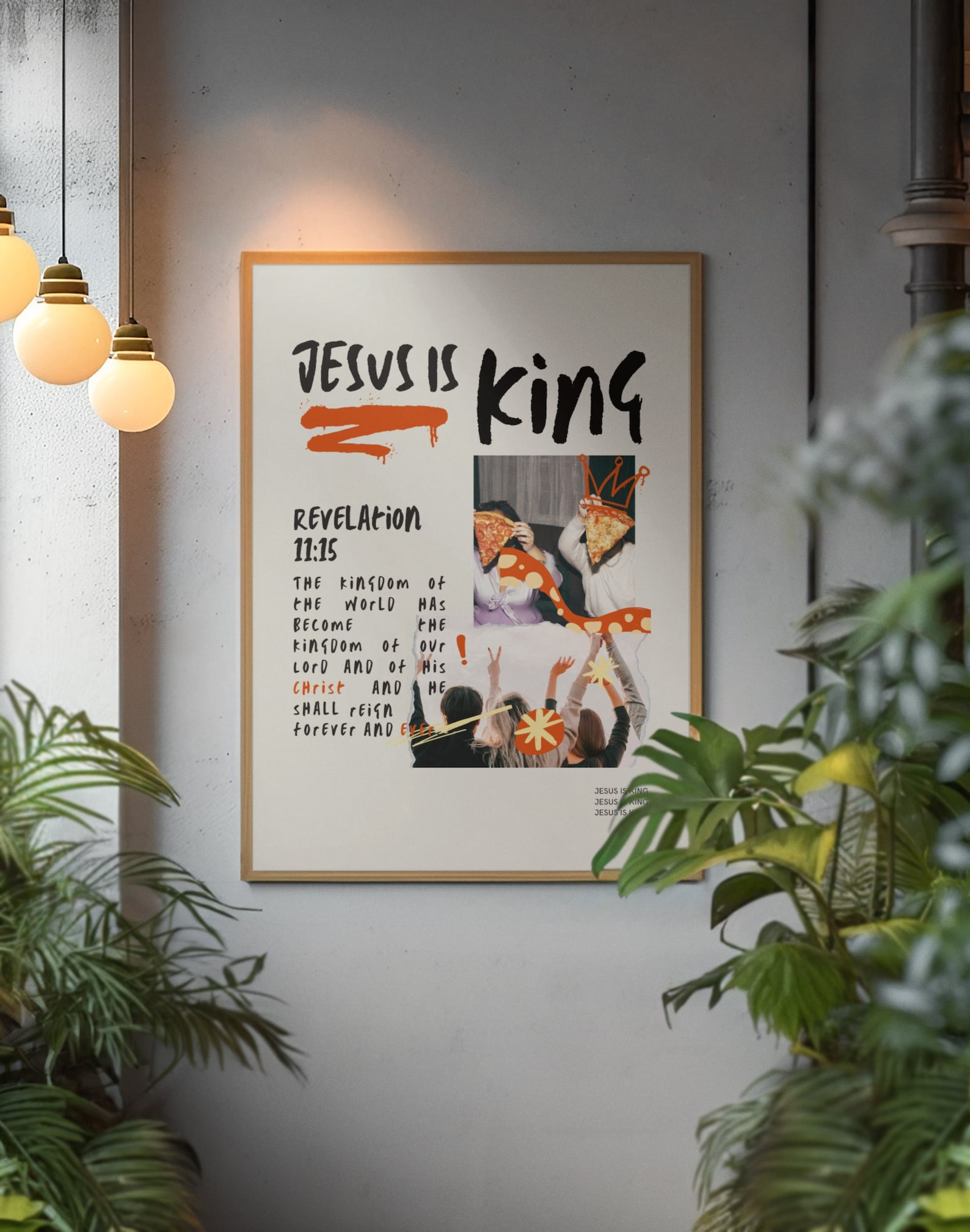 Trendy Aesthetic Christian Urban Wall Art - Jesus is King (2nd Ed ...