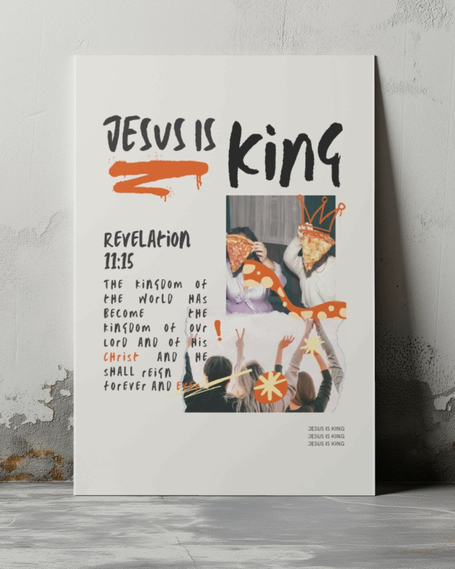 Trendy Aesthetic Christian Urban Wall Art - Jesus is King (2nd Ed ...