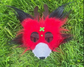 Alastor Mask, Microphone and Horns Cosplay Props Hazbin Hotel - Etsy