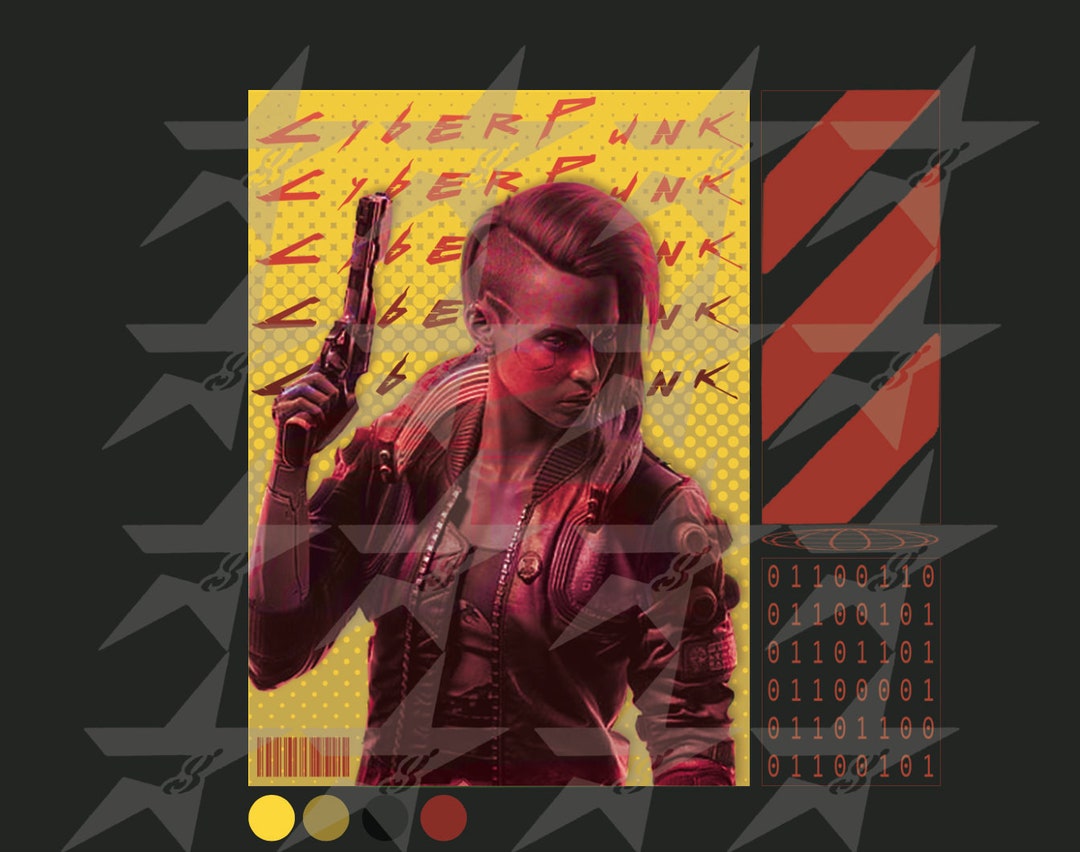 “cyberpunk Female V” Graphic - Etsy