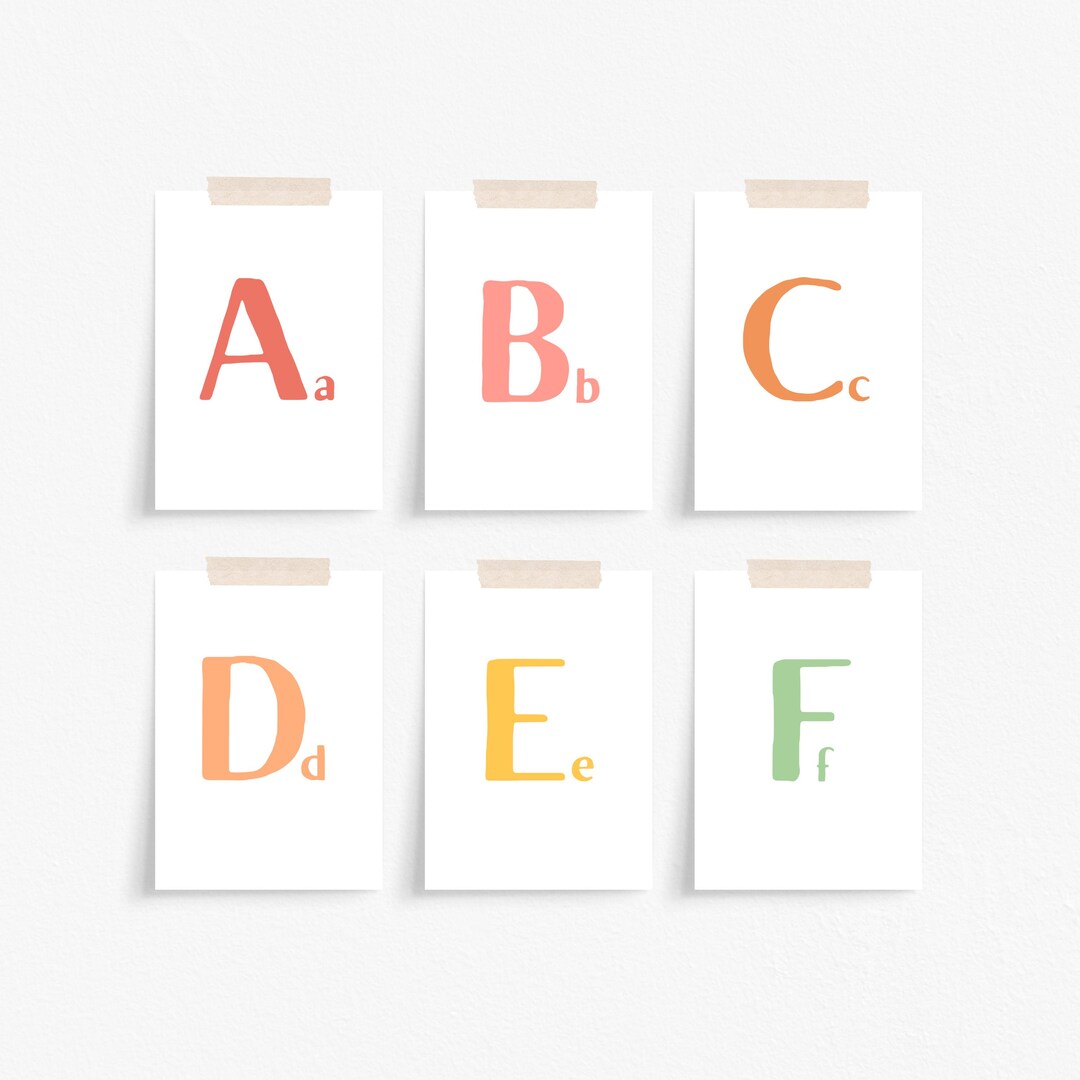 Alphabet & Number Flash Cards - Preschool Printable - Minimalis - Etsy