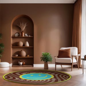 Customizable Round Rug Unique Design Ideal for Living Rooms, Bedrooms ...
