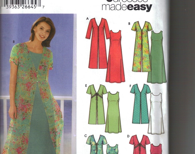Easy Dress and Duster Pattern Simplicity 5551 14-20 - Etsy