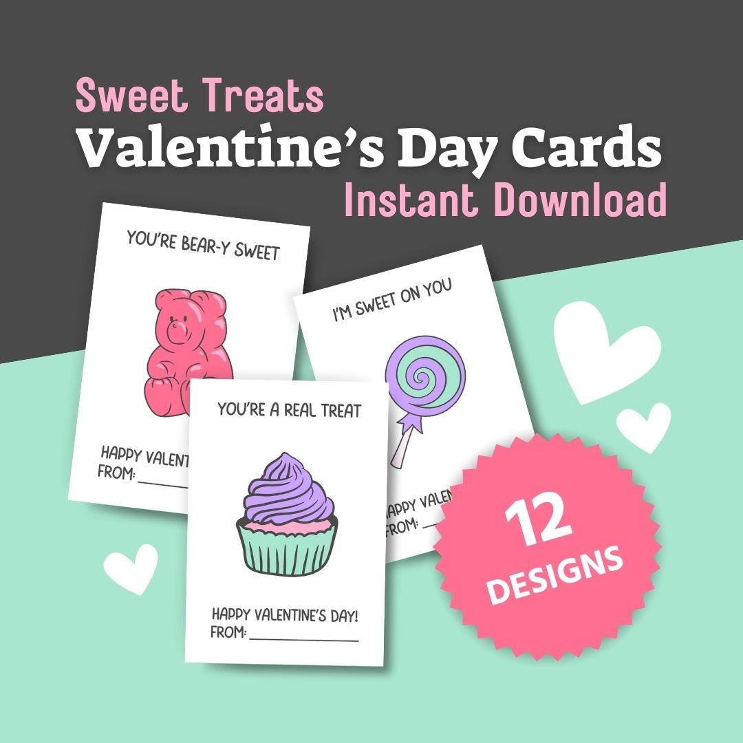 Printable Candy Valentine Cards for Kids | Cute Minimalist Classroom ...