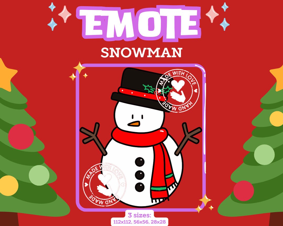 SNOWMAN EMOTE | Twitch, Youtube, Discord, Emotes, Winter Emote, Gasp ...