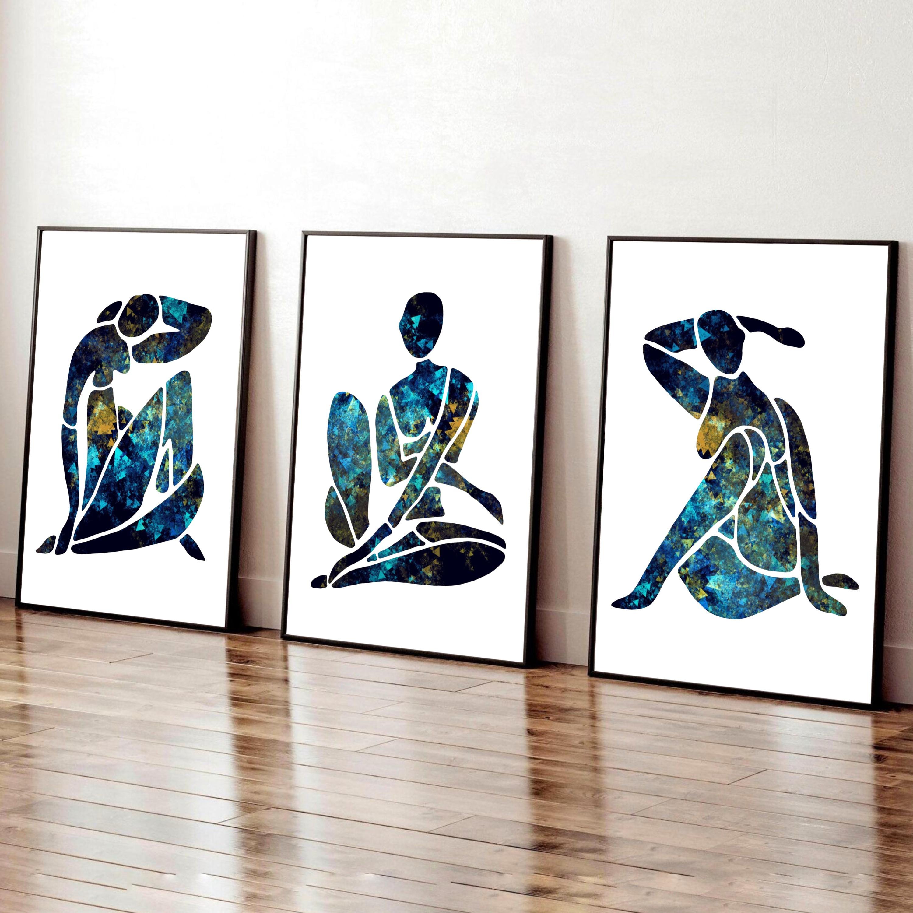 Modern African Art, Set of 3 African Wall Prints, Black Woman Prints ...