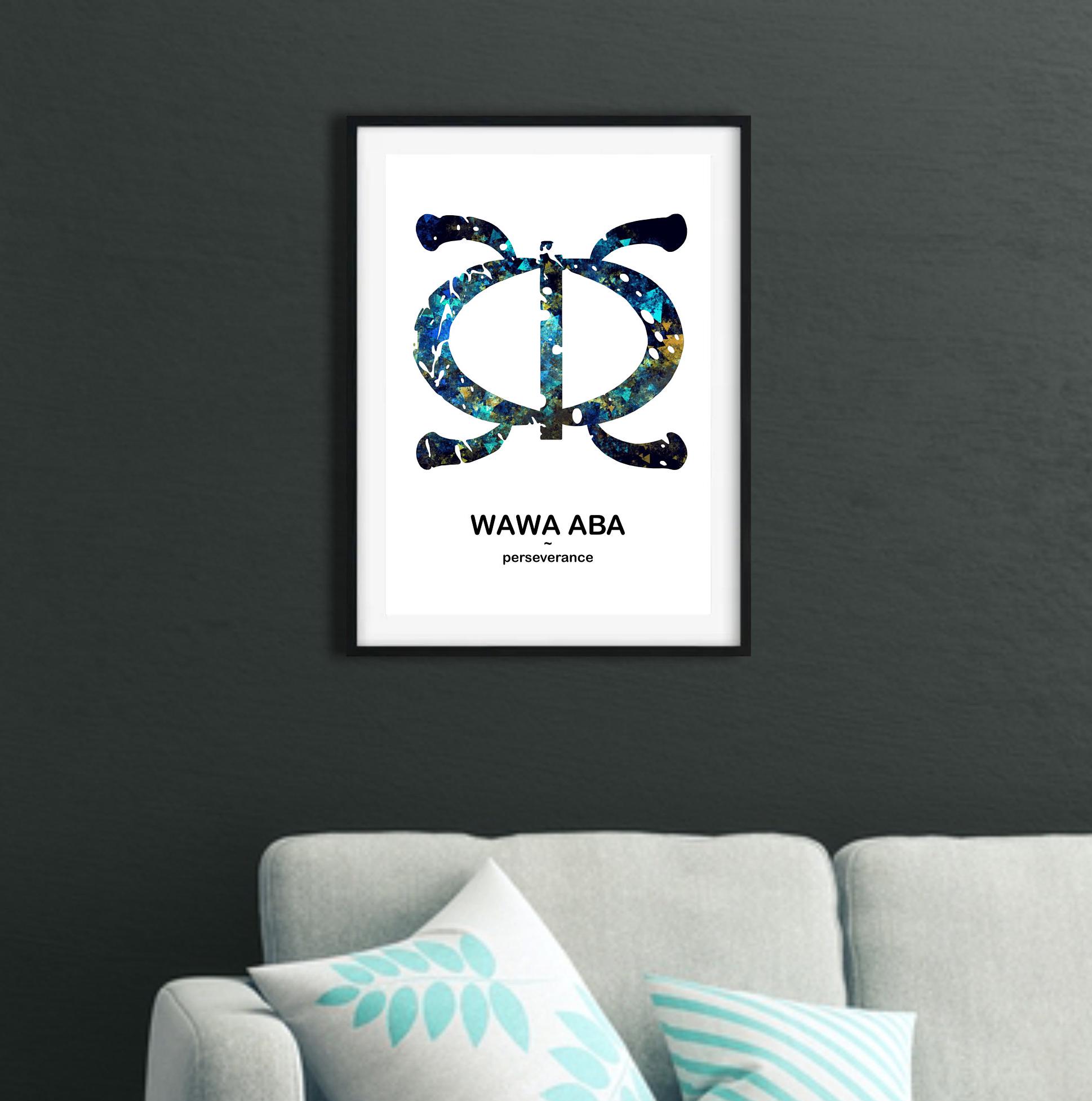 Adinkra Symbol Art Print: West African WAWA ABA Perseverance Design - Etsy
