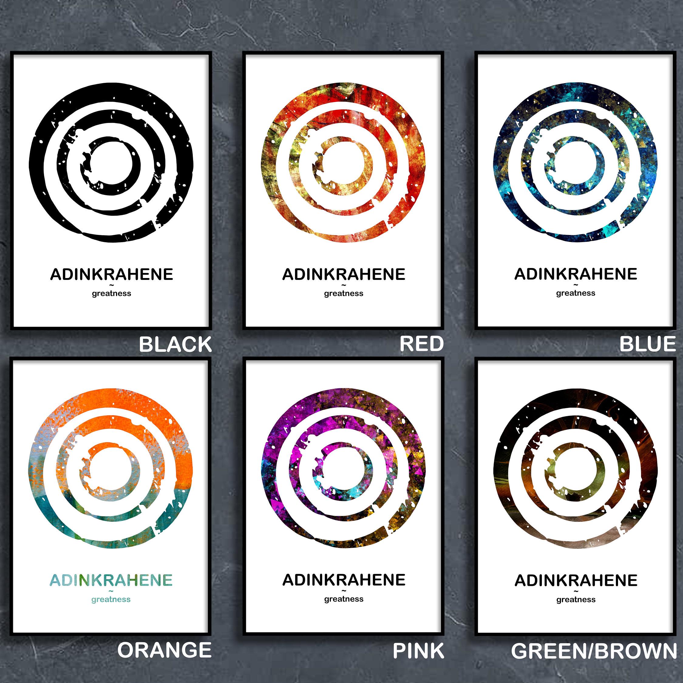 Adinkra Greatness Symbol Art Print: Modern African Decor - Etsy
