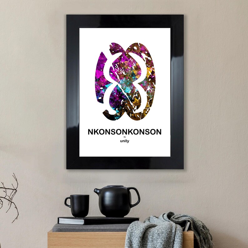 Adinkra Symbol Print: African Ghana Art, NKONSONKONSON (unity) - Etsy