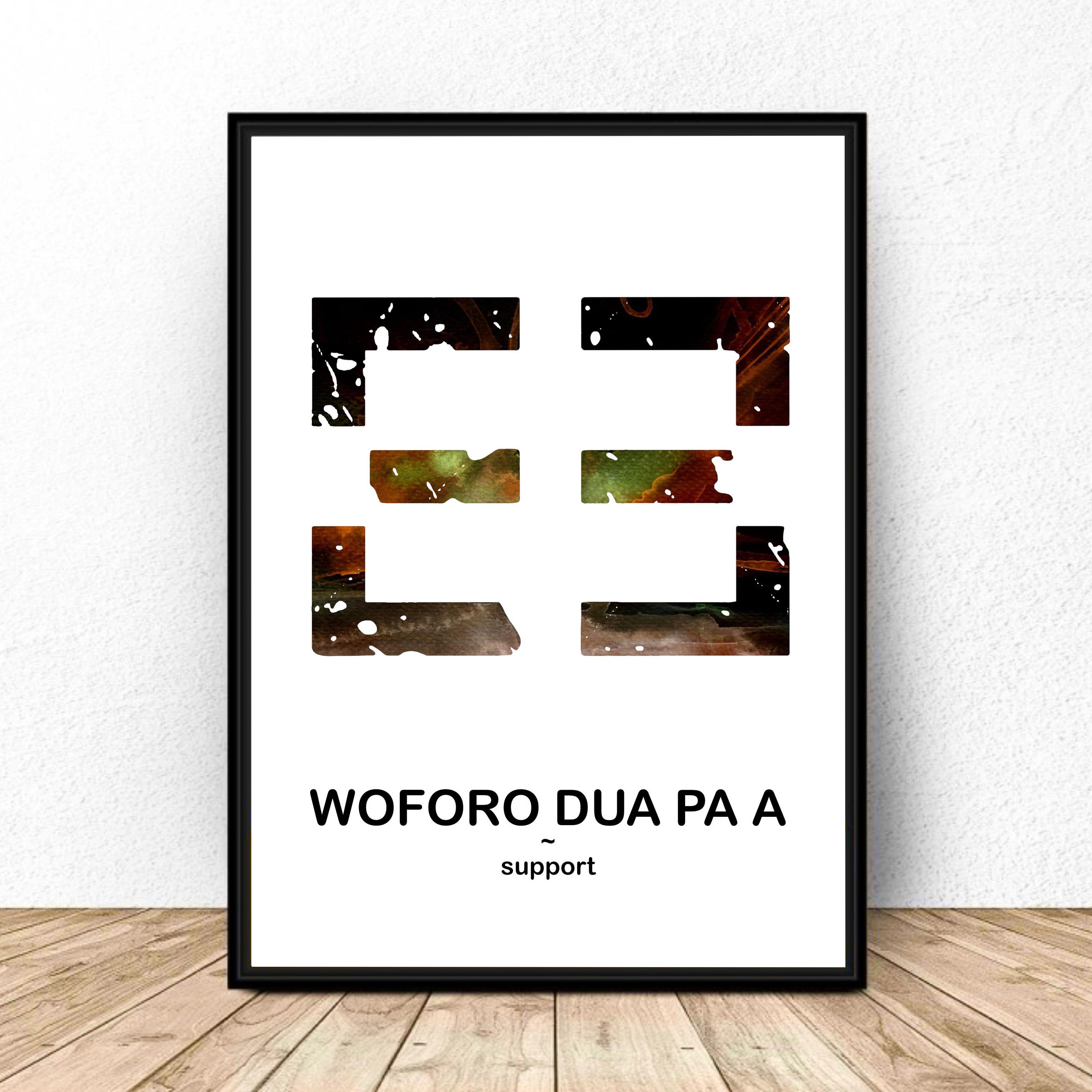 Affirm Adinkra Symbols Set of 3 Wall Prints Modern Affrican Home ...