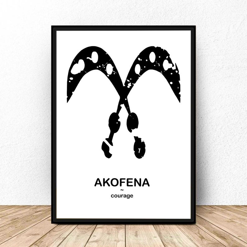 Adinkra Symbols, Set of 3 Art Prints, Modern African Home Decor ...