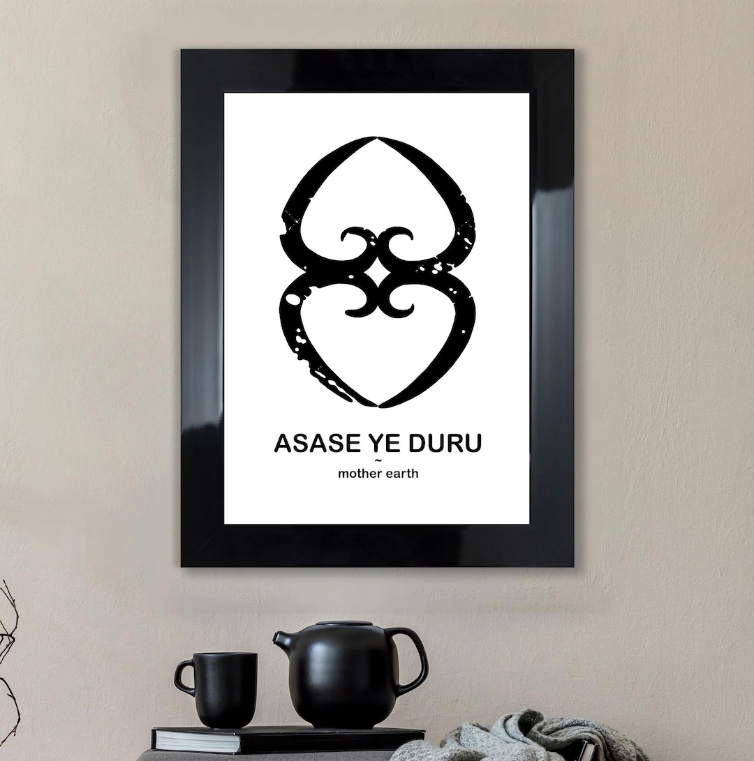 Ghana Symbol Wall Art, African Modern Art Print, Mother Earth Symbol ...